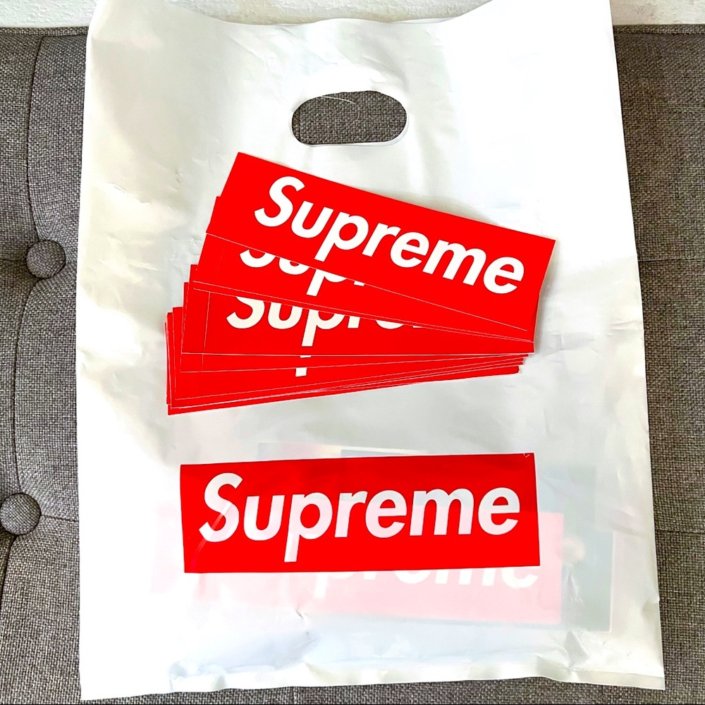 [10] Supreme Shopping Bag & Stickers - Bundle Of 10 - Gem